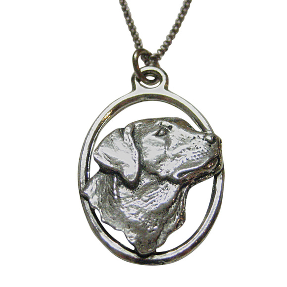 Kiola Designs | Jewelry | Labrador Dog Head Large Oval Unisex Necklace ...
